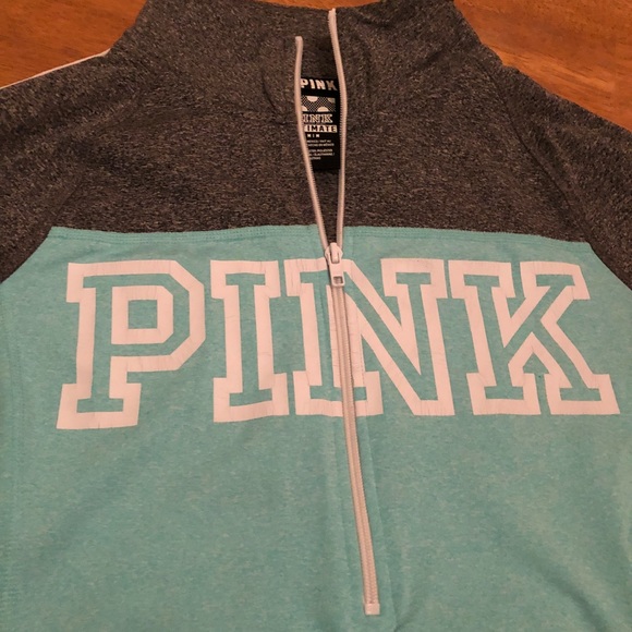 PINK Victoria's Secret | Tops | Pink Ultimate Half Zip Top Very Nice ...